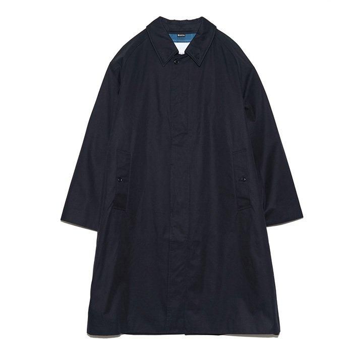 nanamica | SUBF263 GORE-TEX Balmacaan Coat | N(Navy)- Stripe nanamica | SUBF263 GORE-TEX Balmacaan Coat | N(Navy)- Stripe