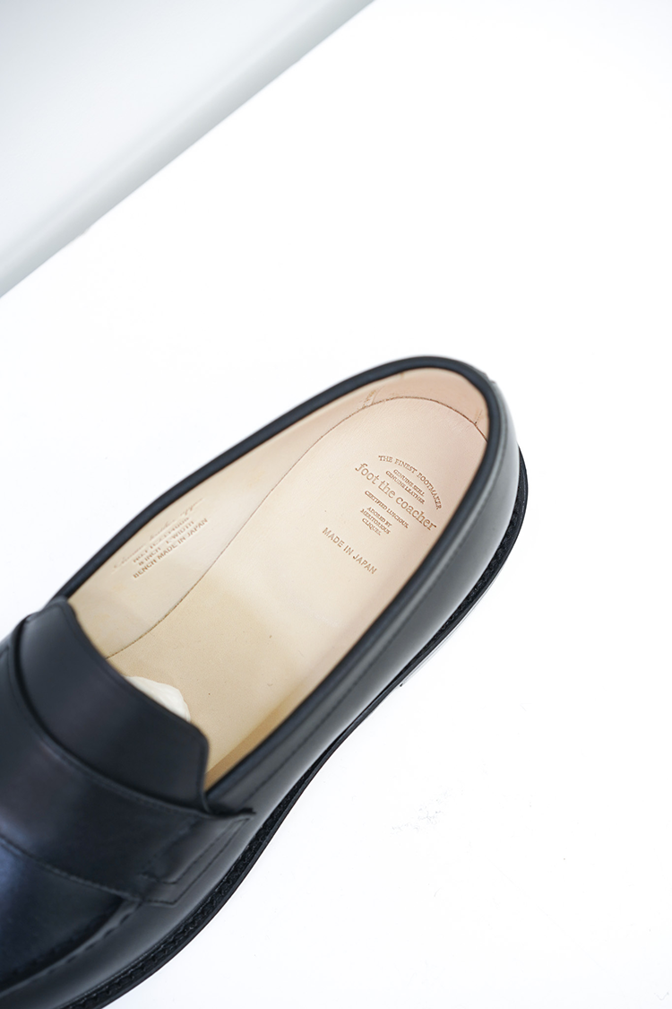 foot the coacher LOAFER (LEATHER SOLE) / BLACK - Unlimited foot the coacher LOAFER (LEATHER SOLE) / BLACK - Unlimited