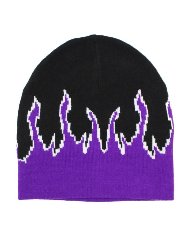 Flame Beanie Purple