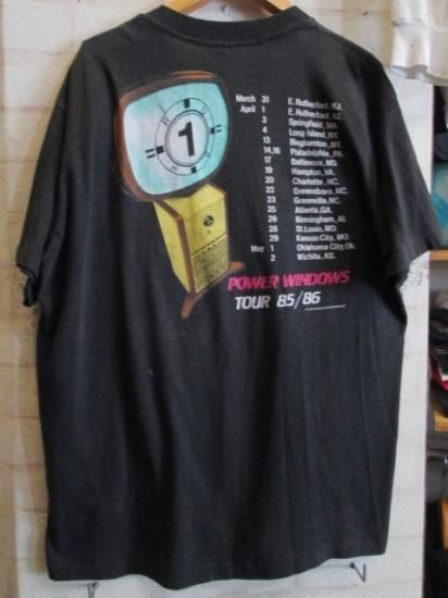 RUSH (ラッシュ) POWER WINDOWS TOUR 85/86 Tシャツ - 高円寺 RUSH (ラッシュ) POWER WINDOWS TOUR 85/86 Tシャツ - 高円寺