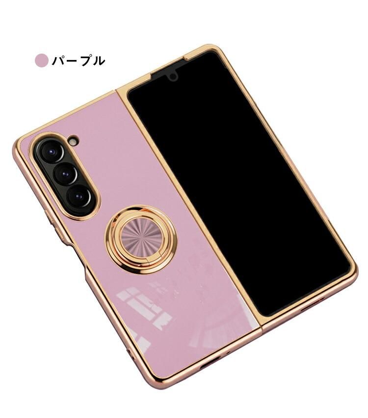 Galaxy Z Fold6 ケース カバー メッキ 一体型リング付き Galaxy Z Fold6 ケース カバー メッキ 一体型リング付き